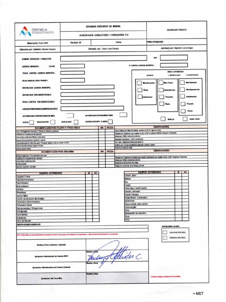 Formulario F12 PDF | PDF