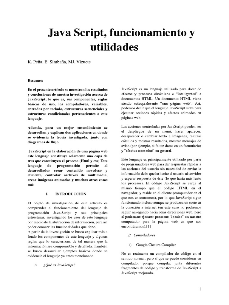 Java Script Introducción Y Fundamentos Pdf Script Java Lenguaje De Programación