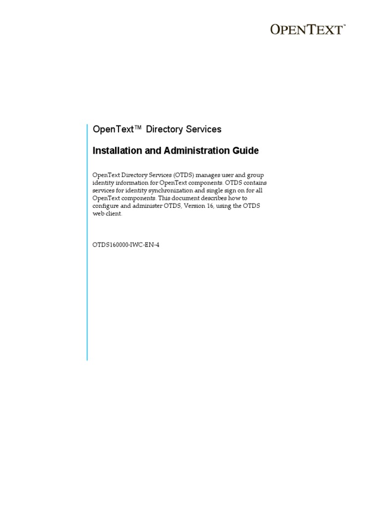OpenText Directory Services 16 - Installation and Administration Guide ...
