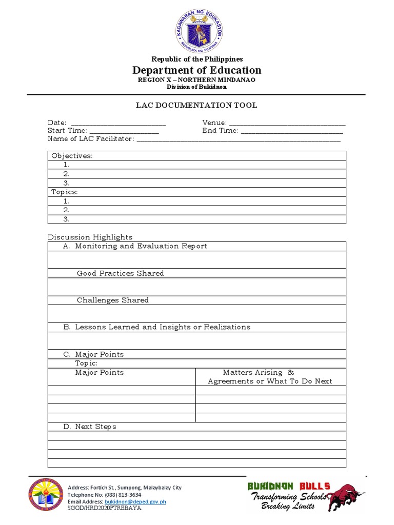 Lac Documentation Tool | PDF