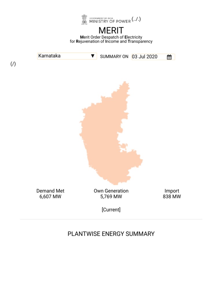 MERIT - Merit Order Despatch of Electricity For Rejuvenation of Income ...