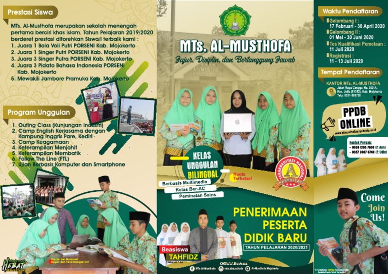Brosur PPDB MTs (Convert) PDF | PDF