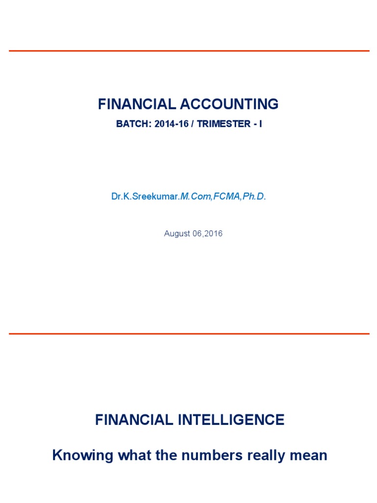 Financial Accounting Updated | PDF | Debits And Credits | Bookkeeping