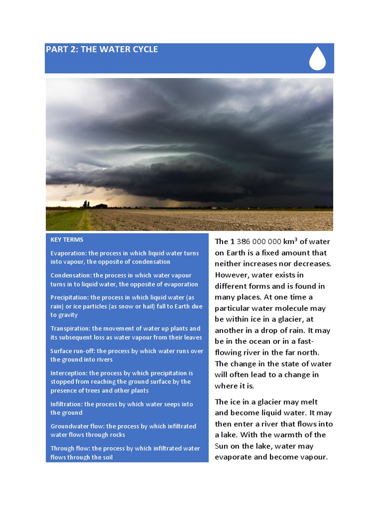 PART 2: THE WATER CYCLE | PDF | Water Cycle | Ice