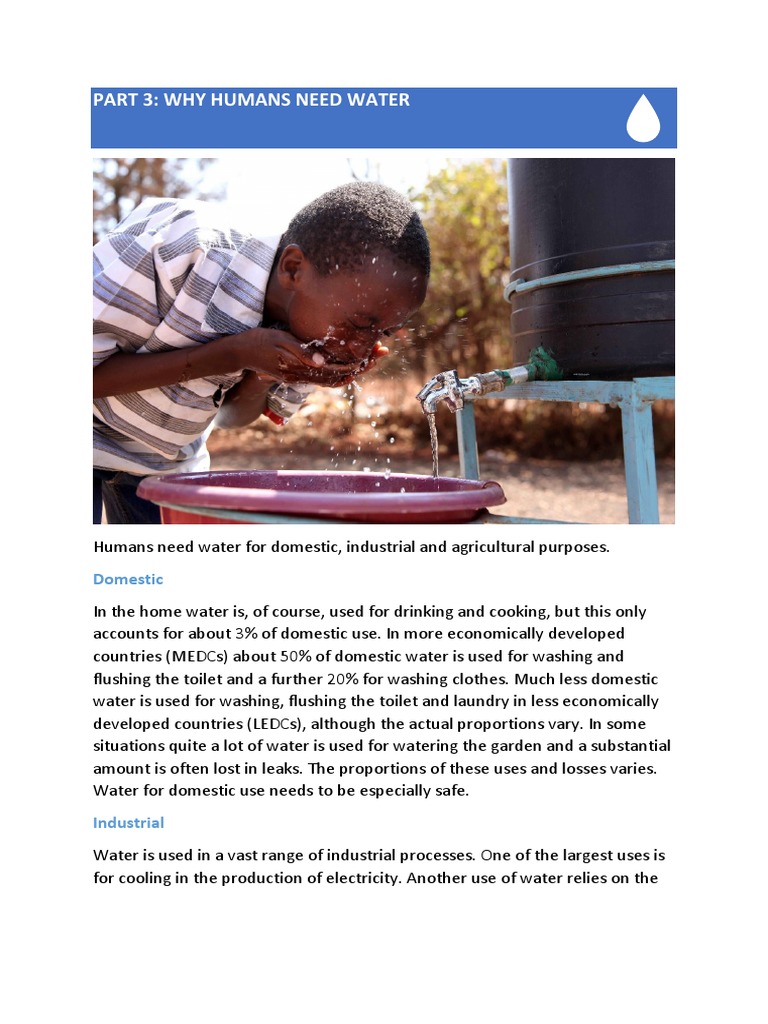 Water's Role in Daily Human Life | PDF | Water Resources | Water