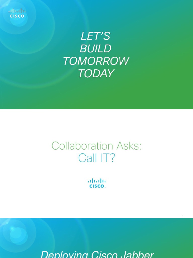 CISCO IM&P Jabber Clusters | PDF | Mobile App | Wi Fi