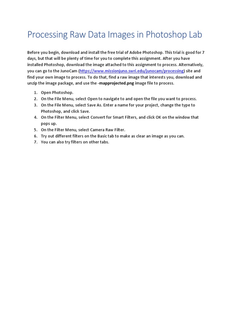 Processing Raw Data Images in Photoshop Lab: - Mapprojected - PNG Image ...
