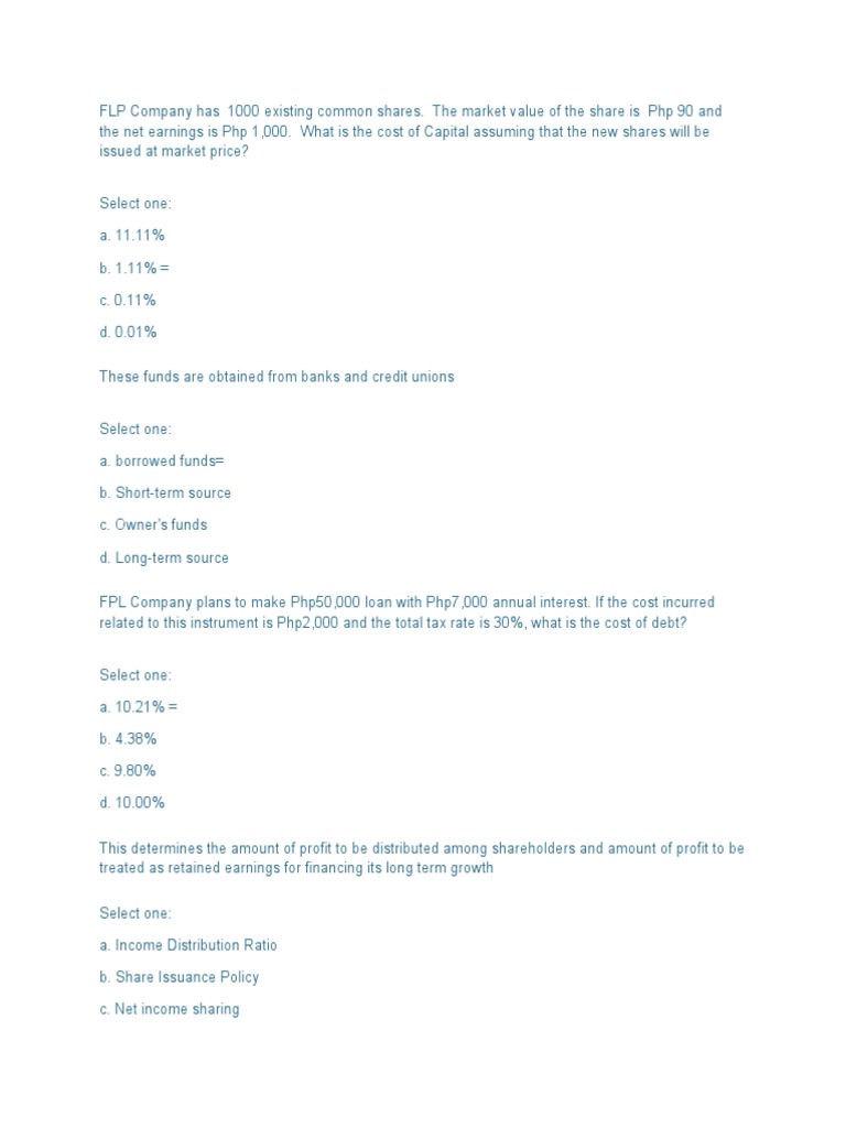 Cost of Capital and Financial Policies | PDF | Cost Of Capital ...