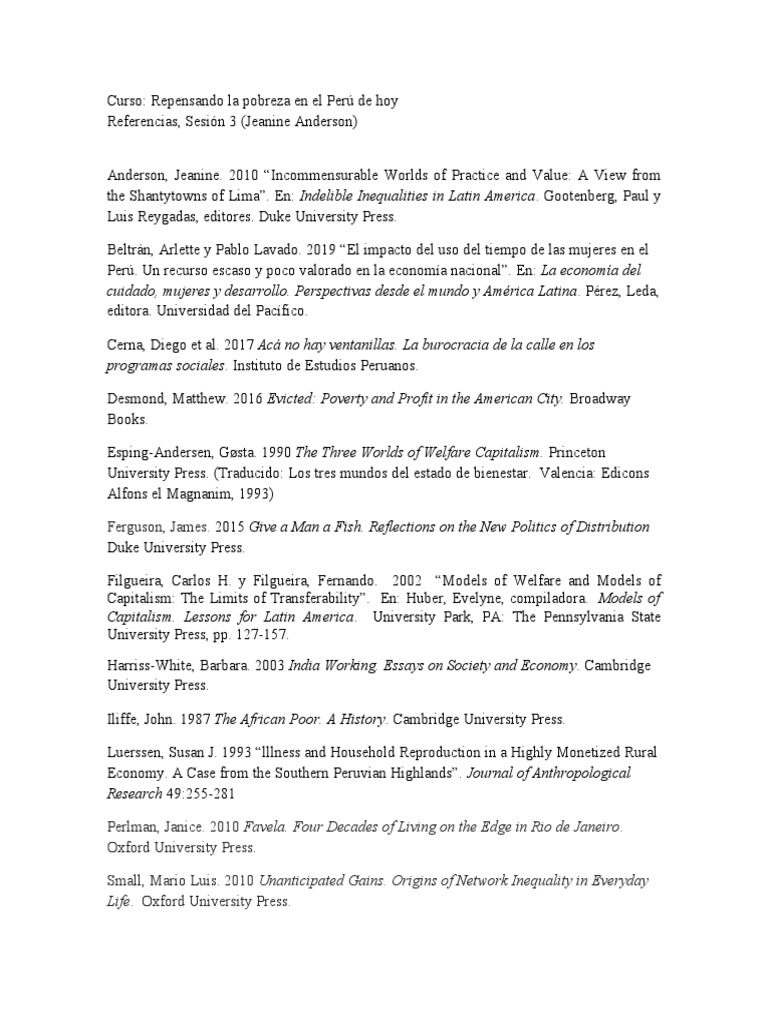 Sesión 3 - Referencias - Jeanine Anderson | PDF