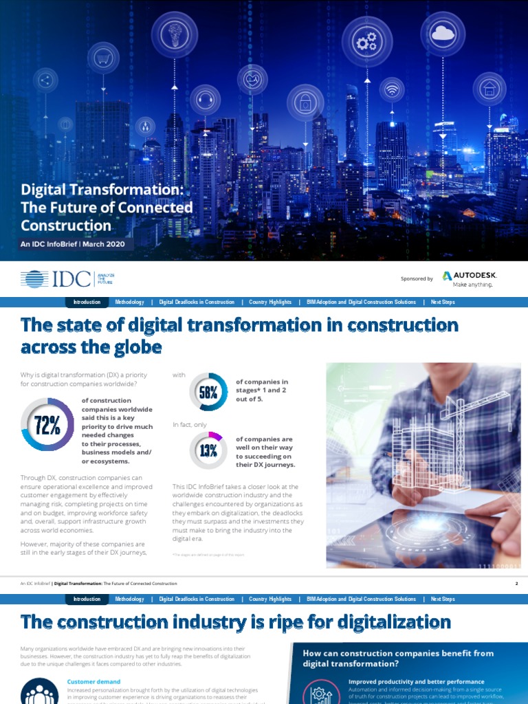 Autodesk-IDC InfoBrief-DX - The Future of Connected Construction ... Autodesk-IDC InfoBrief-DX - The Future of Connected Construction ...