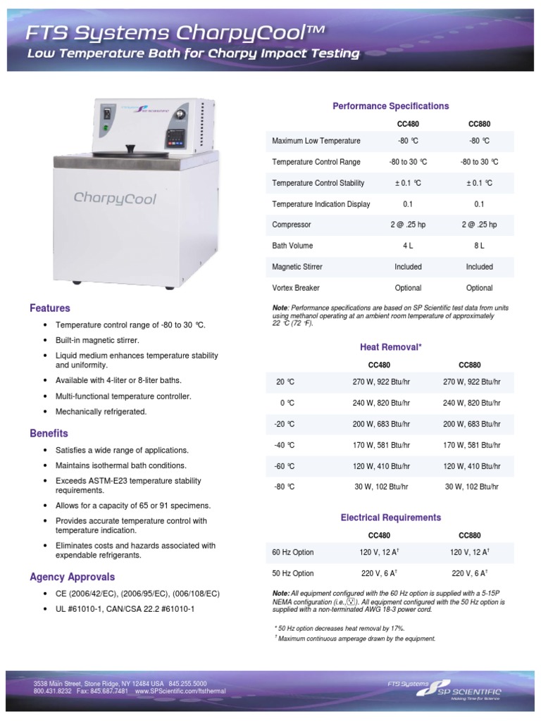 CharpyCool - Short Spec - Rev 005 - 0916 | PDF | British Thermal Unit ...