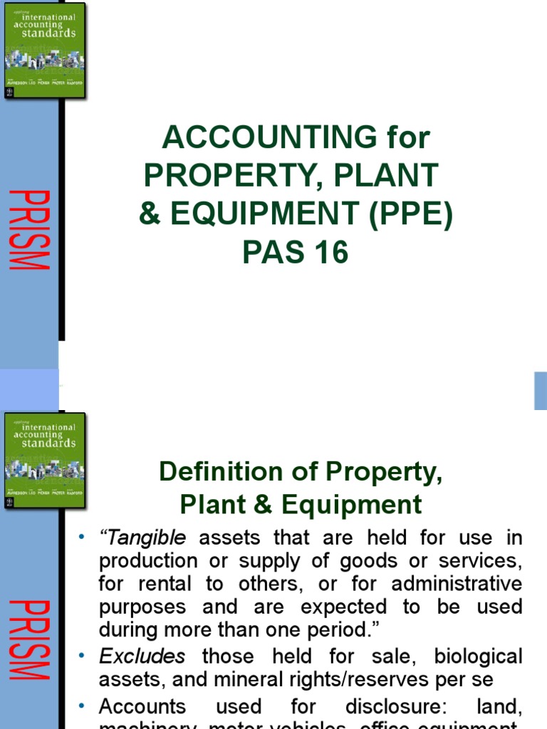 Accounting For Property, Plant & Equipment (Ppe) PAS 16 | PDF ...