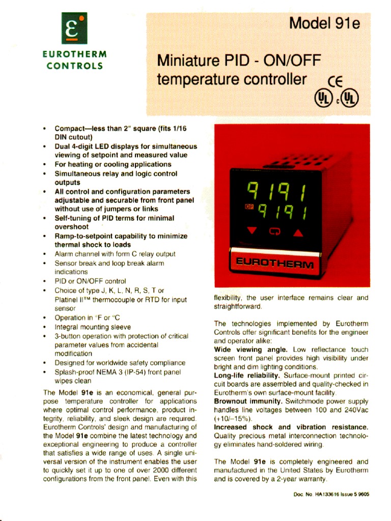 91db Controlador Eurotherm | PDF