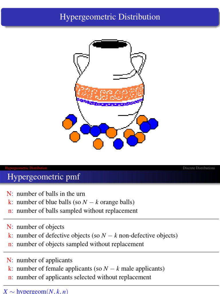 Hypergeometric Distribution | PDF | Probability Distribution | Variance