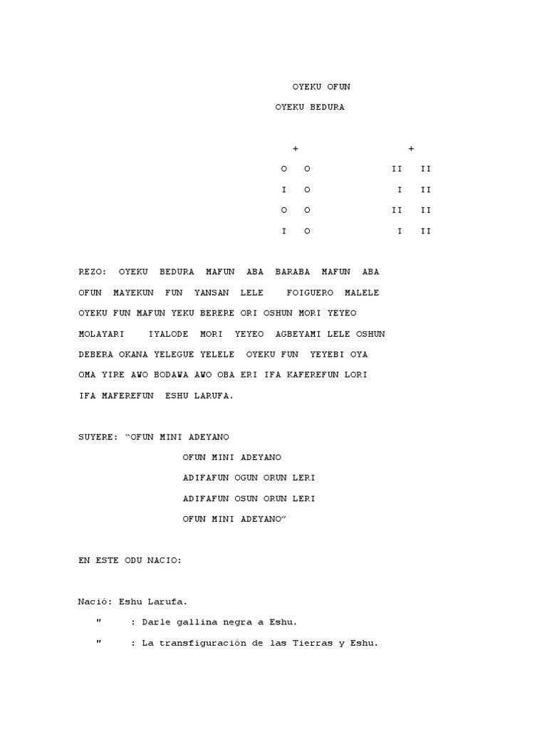 (2-10) Oyeku Ofun | PDF | Pollo | Santeria