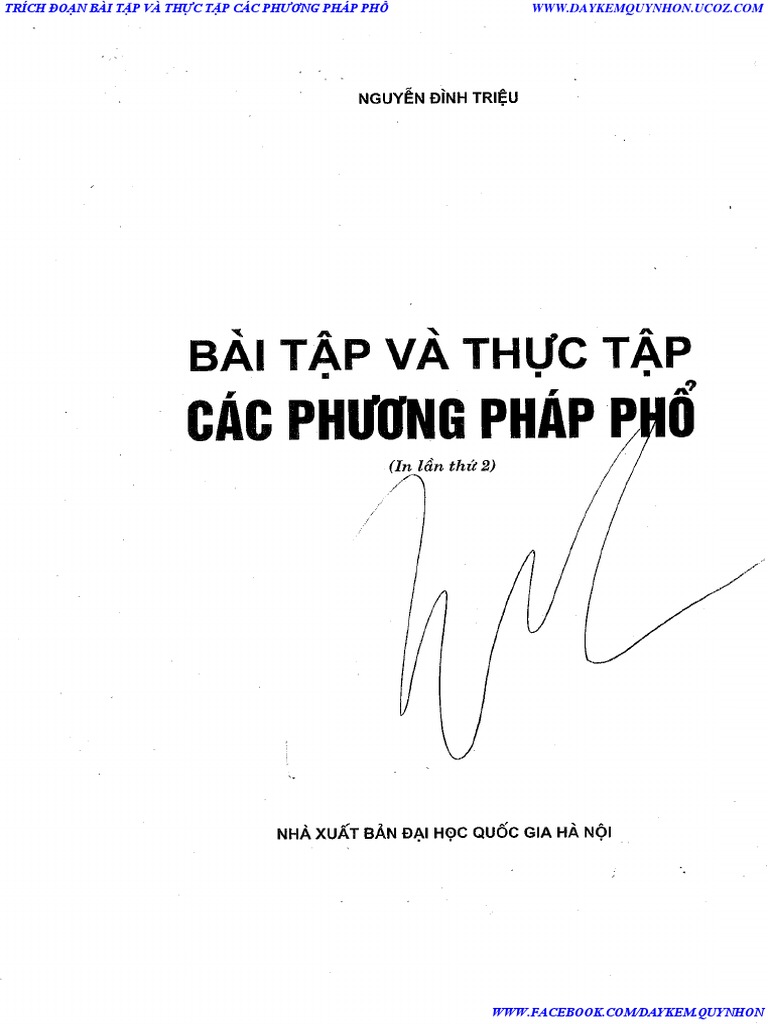 Bai Tap Va Thuc Tap Cac Phuong Phap Pho Tac Gia Nguyen Dinh Trieu PDF | PDF