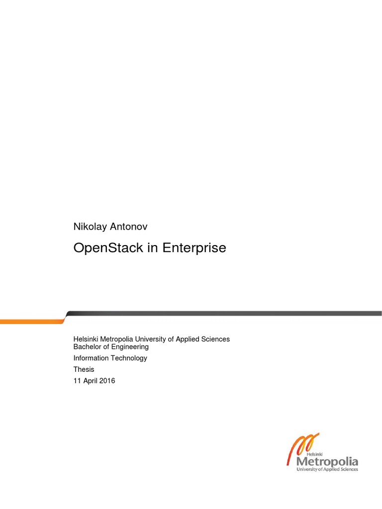 Openstack in Enterprise: Nikolay Antonov | PDF | Open Stack | Cloud Computing