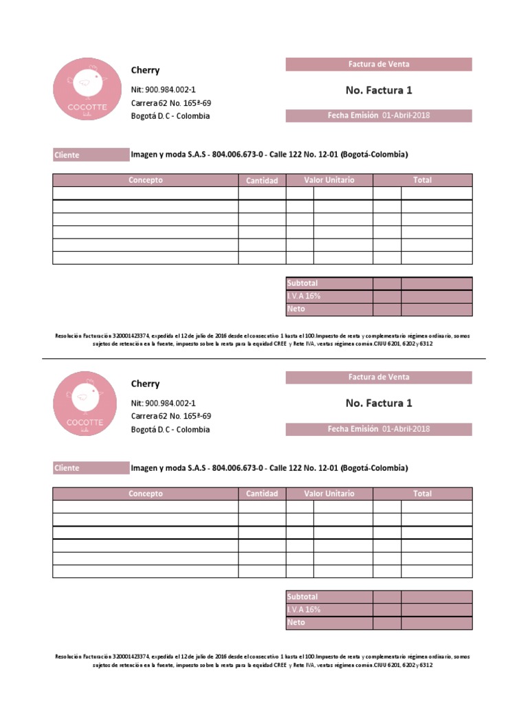 Factura | PDF | Factura | Impuestos