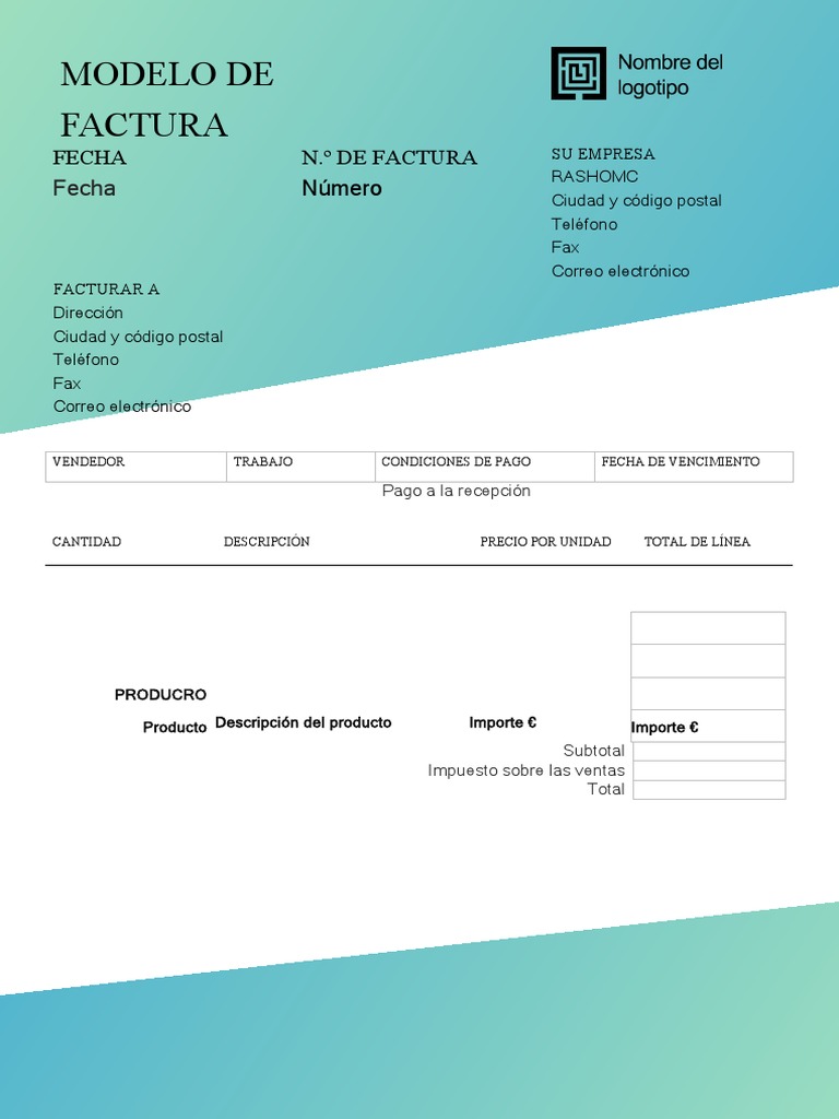 Modelo de Factura | PDF