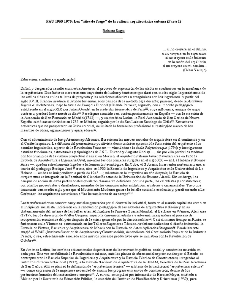 Roberto Segre - FAU 1960-1975. Los Años de Fuego, de La Cultura ...