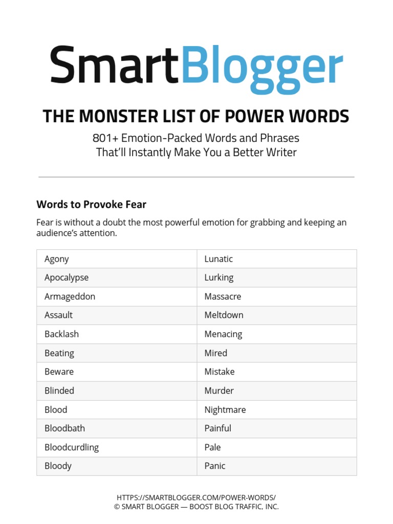 Power Words | PDF