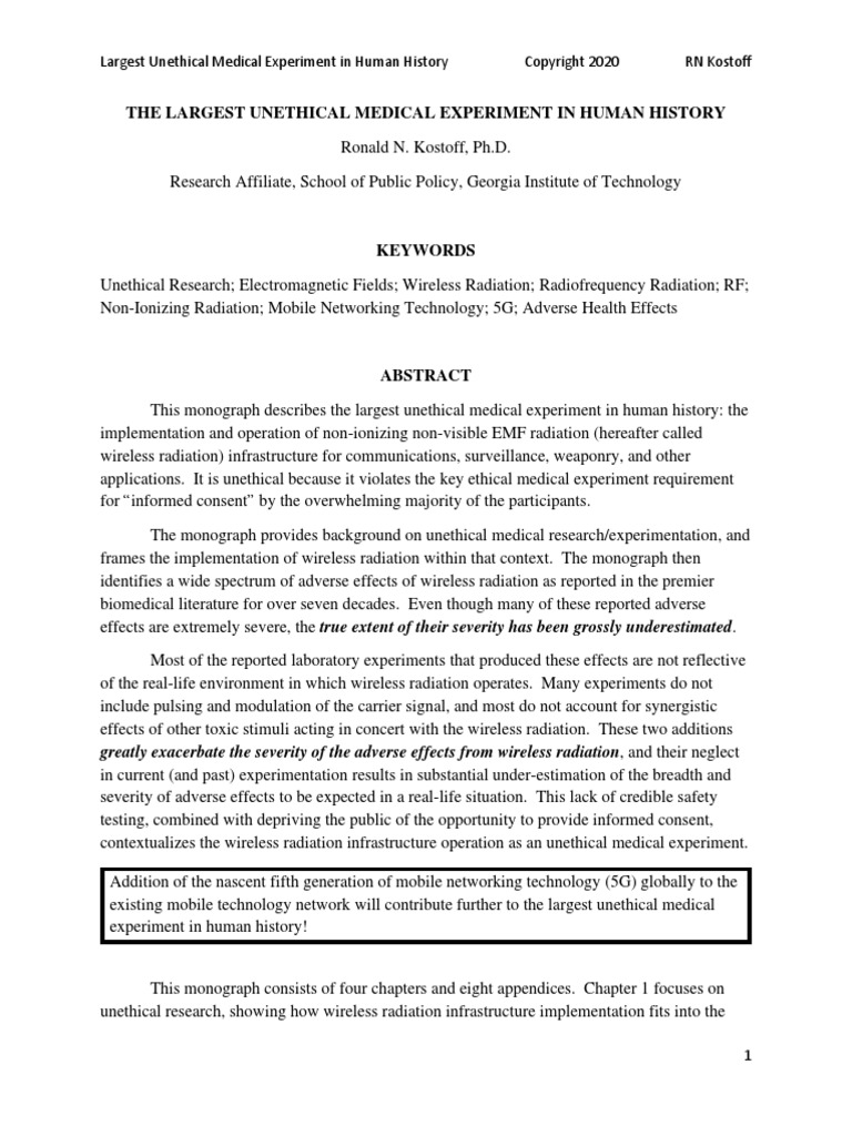Largest Unethical Medical Experiment Final PDF | PDF | Informed Consent ...