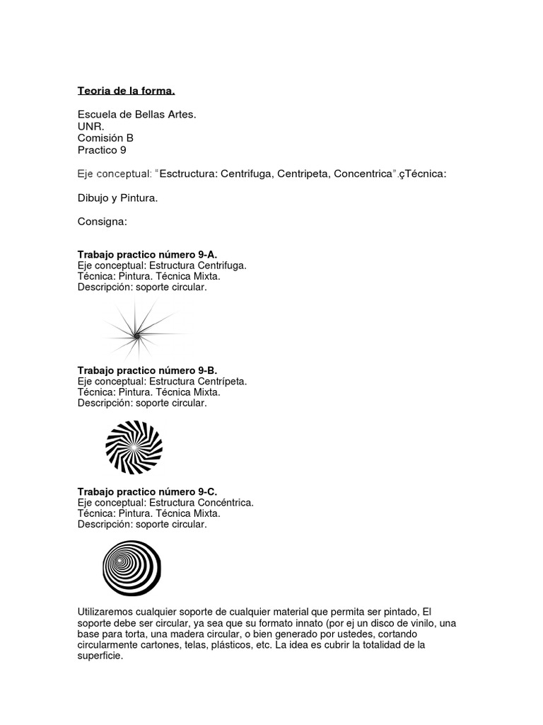 Práctico Esctructura Centrífuga, Centrípeta y Concentrica. | PDF