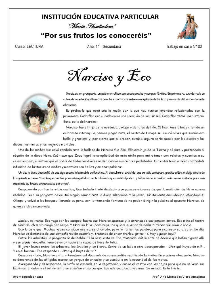 1ero Lectura 2 Narciso | PDF