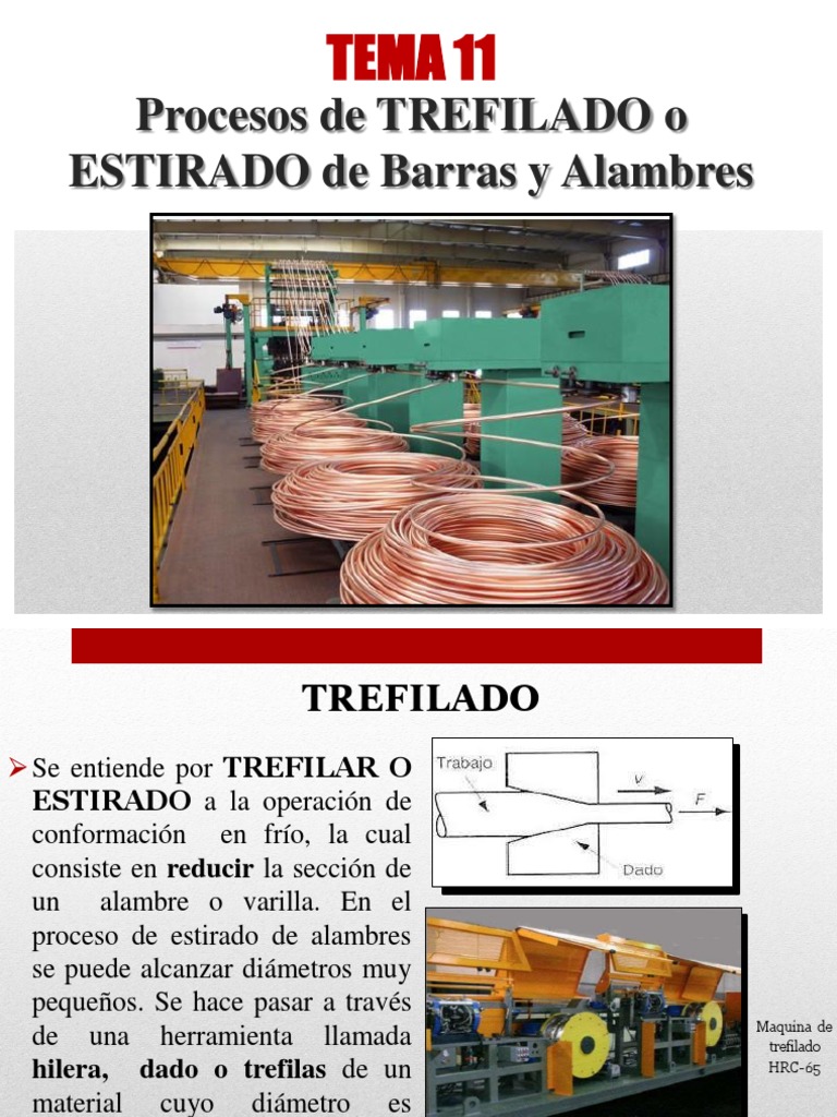 Tema 11 - Trefilado | PDF | Materiales | Química