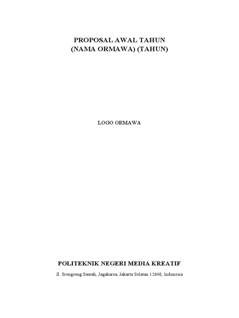 (Template) Proposal Awal Tahun HIMA 2020 | PDF