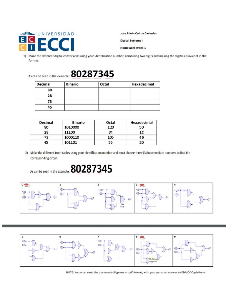 Decimal Binario Octal Hexadecimal | PDF