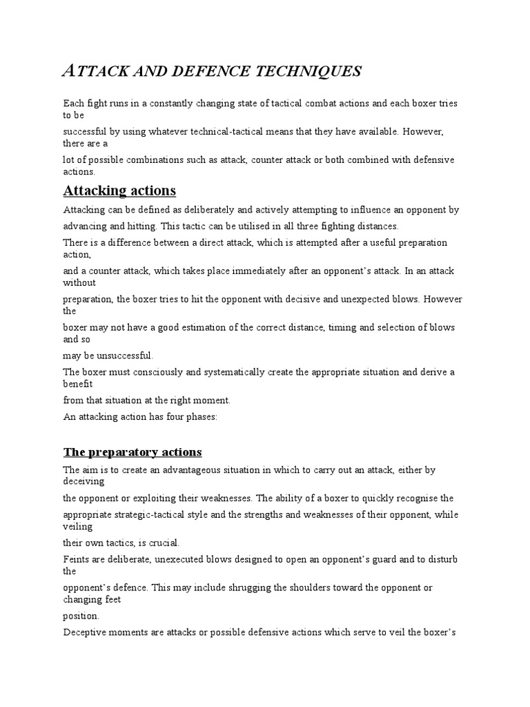 Attack and Defence Techniques | PDF | Warfare | Conflicts