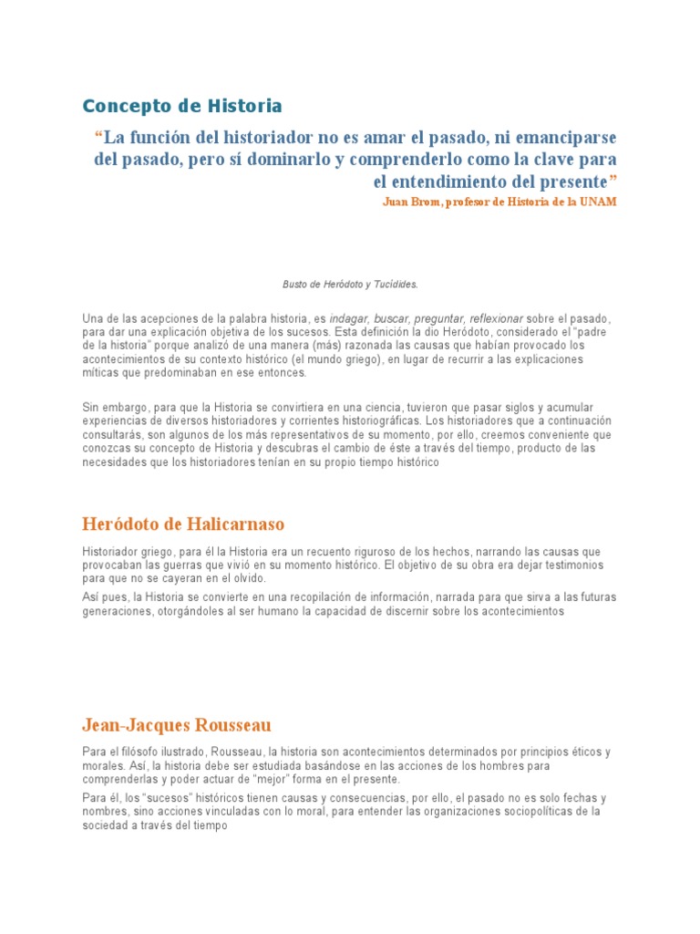 Concepto de Historia | PDF | Historiografía | Dialéctico