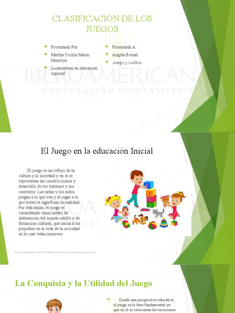Clasificacion Del Juego | PDF | Educación de la primera infancia | Infancia