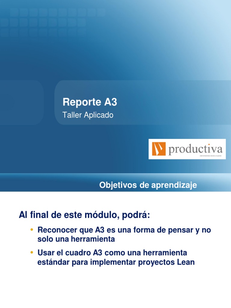 PRODUCTIVA - Reporte A3 | PDF | Negocios (general) | Science