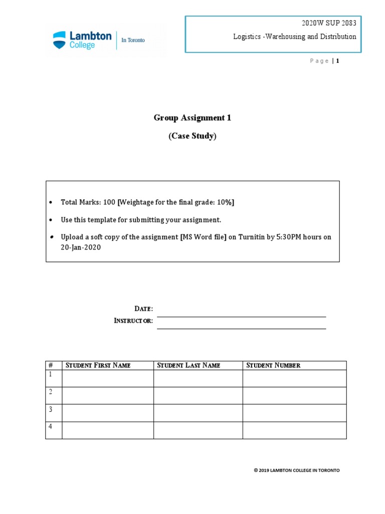 Case Study - Group Assignment 1 Template | PDF | Retail | Inventory