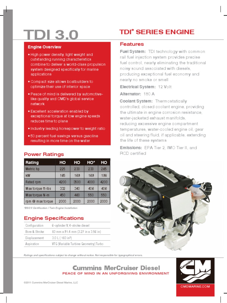 Tdi Series Engine: Features | Download Free PDF | Engines | Diesel Engine