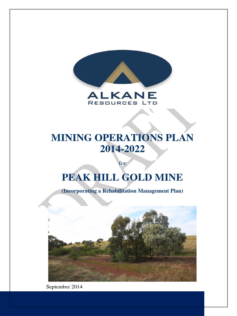 Mining Operations Plan DA | PDF | Mining | Economic Sectors