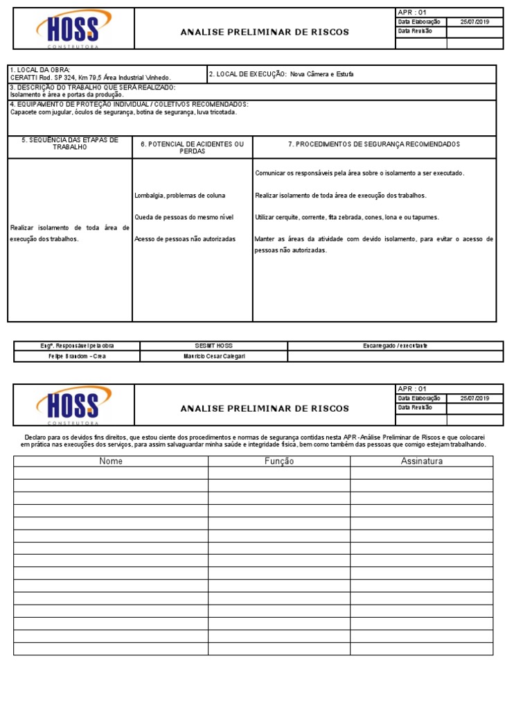 APR-1 Isolamento de Área | PDF | Business