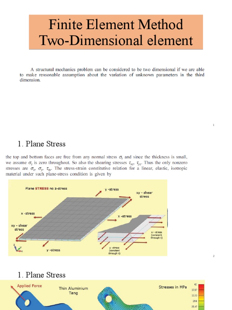 Finite Element Method: 2D Elements Guide | PDF