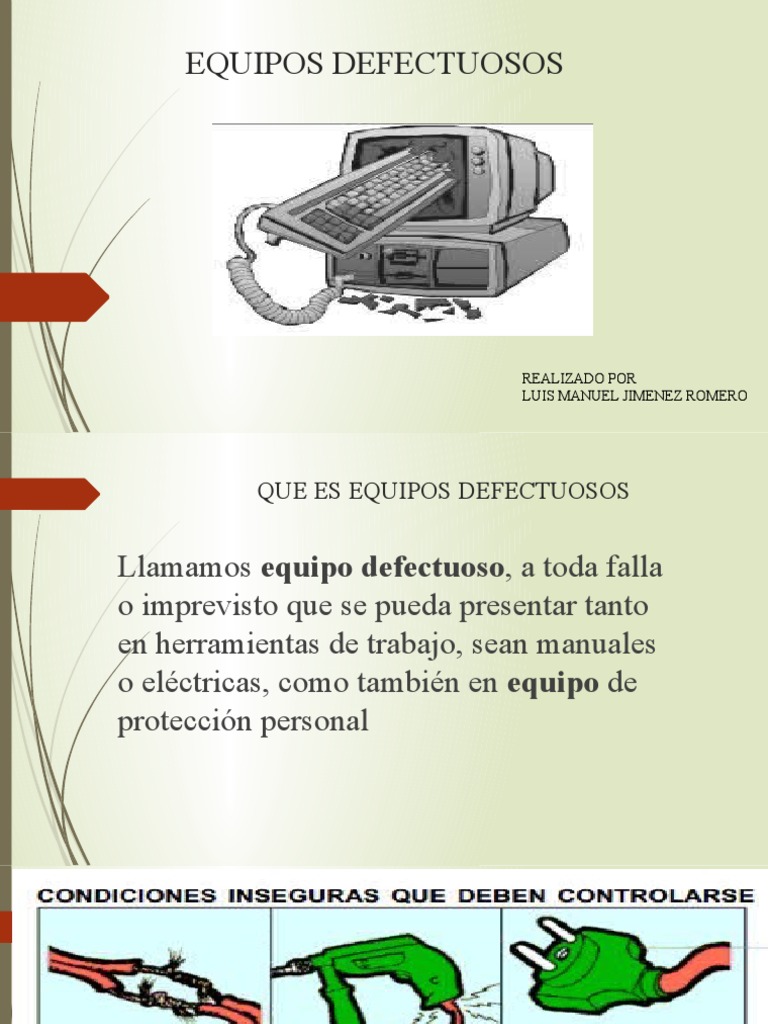 Causas y Prevención de Equipos Defectuosos | PDF