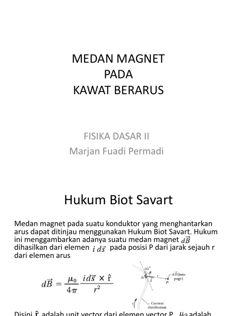 Medan Magnet pada Kawat Berarus | PDF