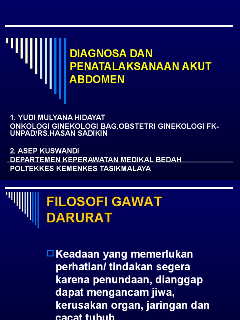 Diagnosa Dan Penatalaksanaan Akut Abdomen | PDF | Abdomen | Digestive ...