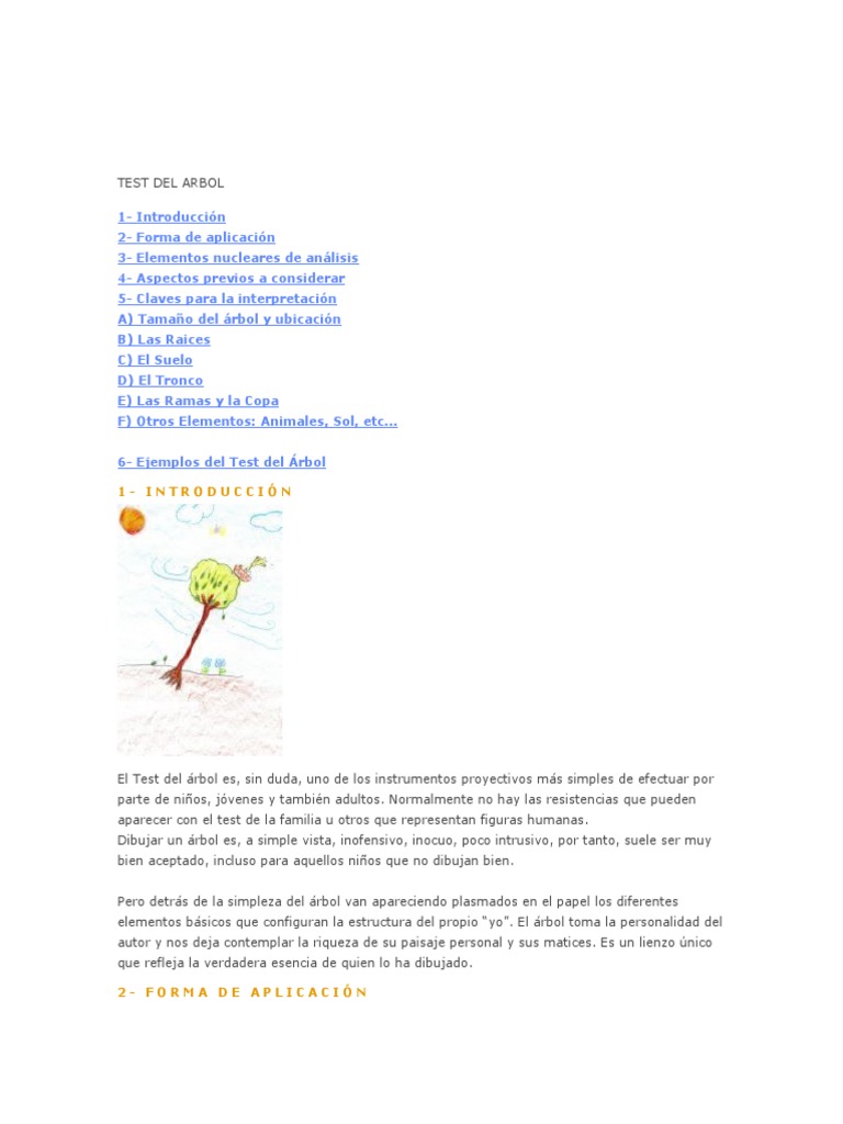 Test Del Arbol | PDF | Arboles | Dibujo