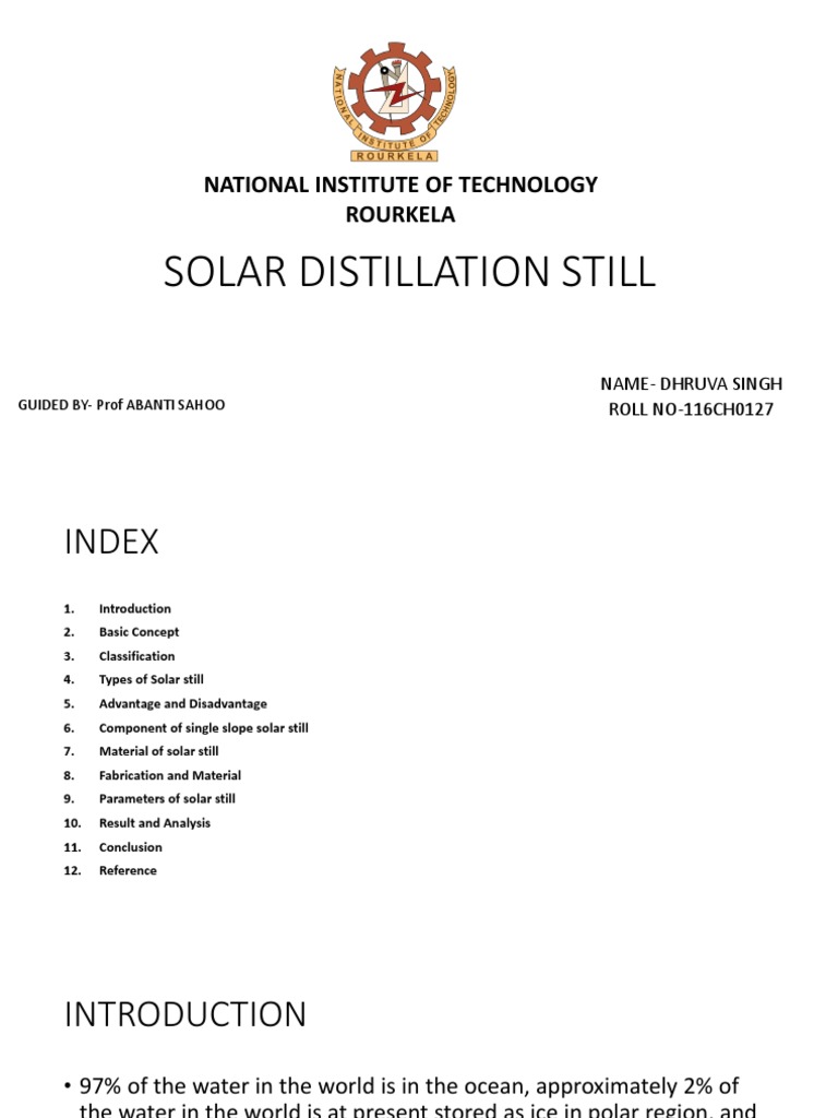 Solar Distillation Still | PDF | Building Engineering | Applied And ...