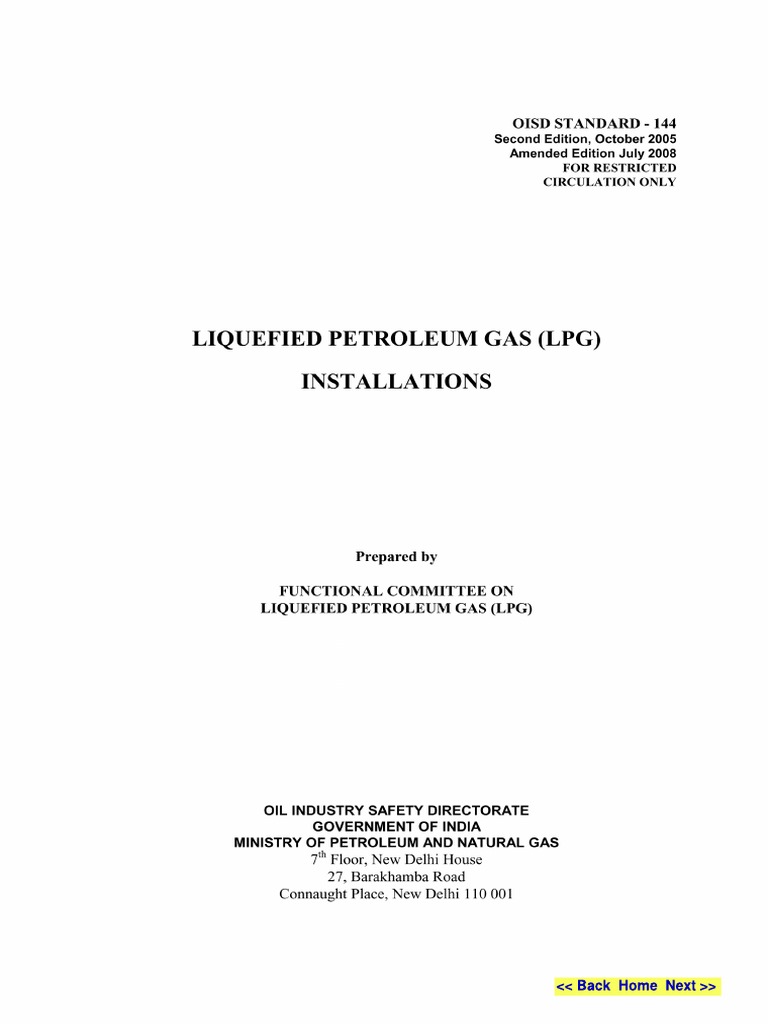 Oisd STD 144 PDF | PDF | Liquefied Petroleum Gas | Pressure