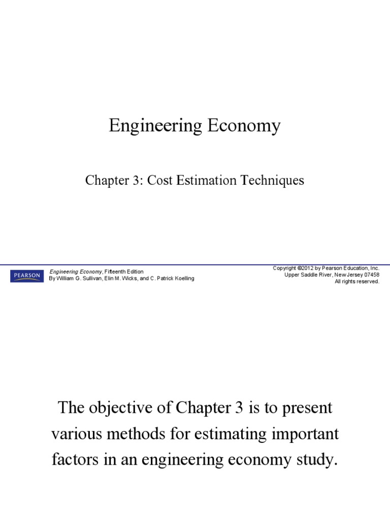 Engineering Economy: Chapter 3: Cost Estimation Techniques | PDF ...