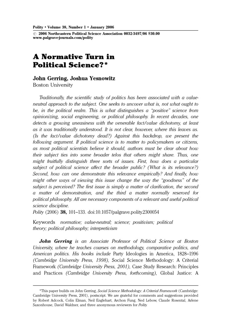 Gerring Normative Turn | PDF