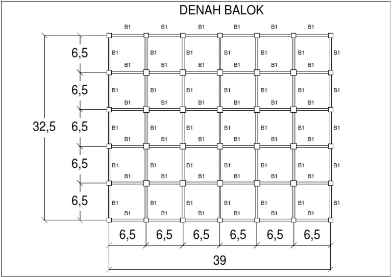 Denah Balok: B1 B1 B1 B1 B1 B1 | PDF