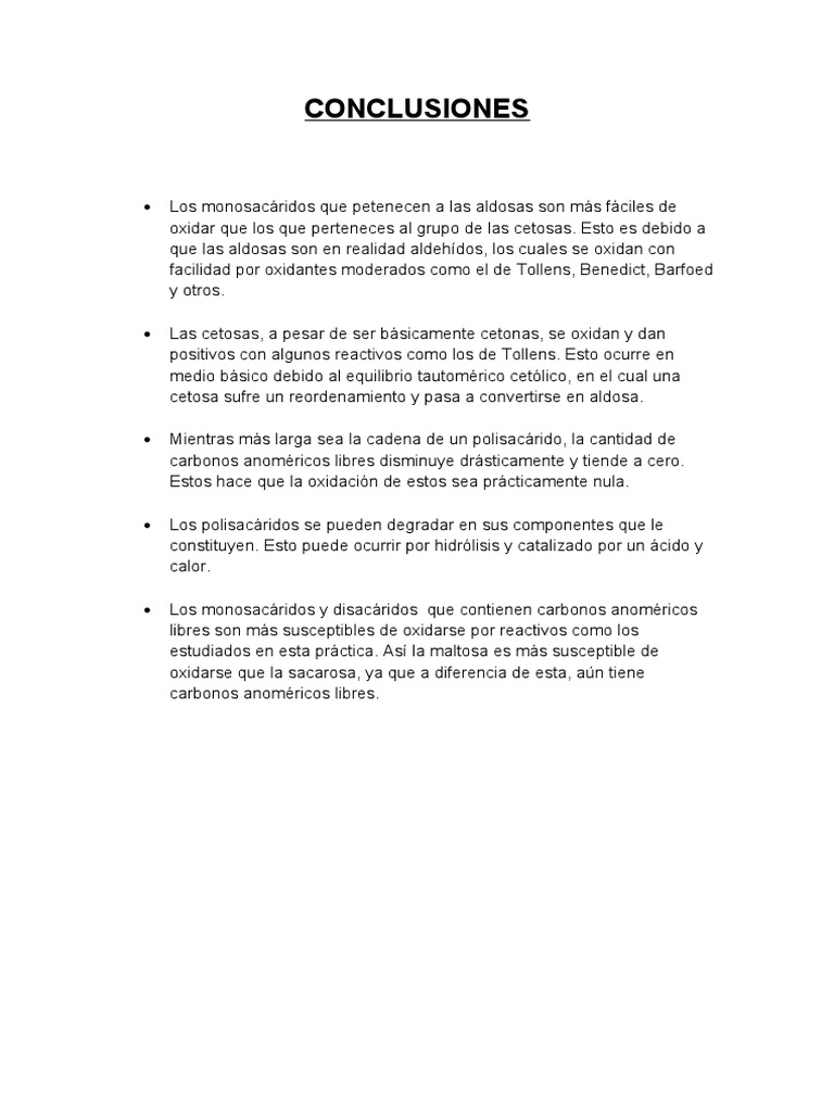 CONCLUSIONES Informe 8 | PDF